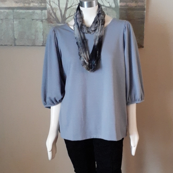 Worthington | Tops | Sz Xl Bluegray Blouse | Poshmark
